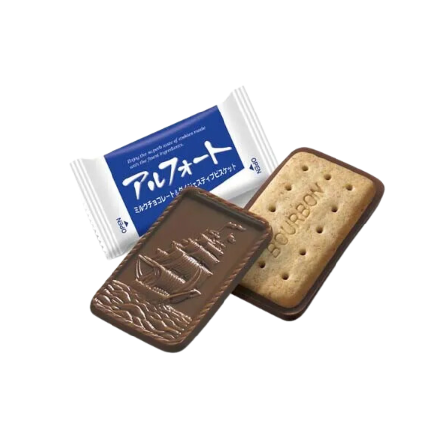 Bourbon Alfort Milk Chocolate Covered Cookies 101g – Just Go Shop