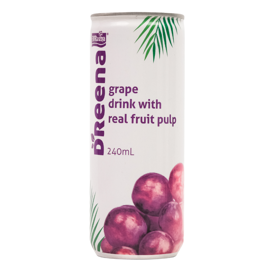 D'reena Grape Drink with Real Fruit Pulp 240ml (EXP: 03.07.26) – Just ...