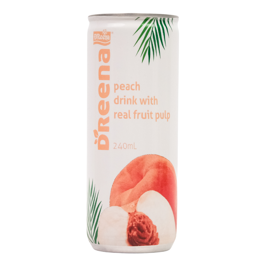 D'reena Peach Drink with Real Fruit Pulp 240ml (EXP: 03.07.26) – Just ...
