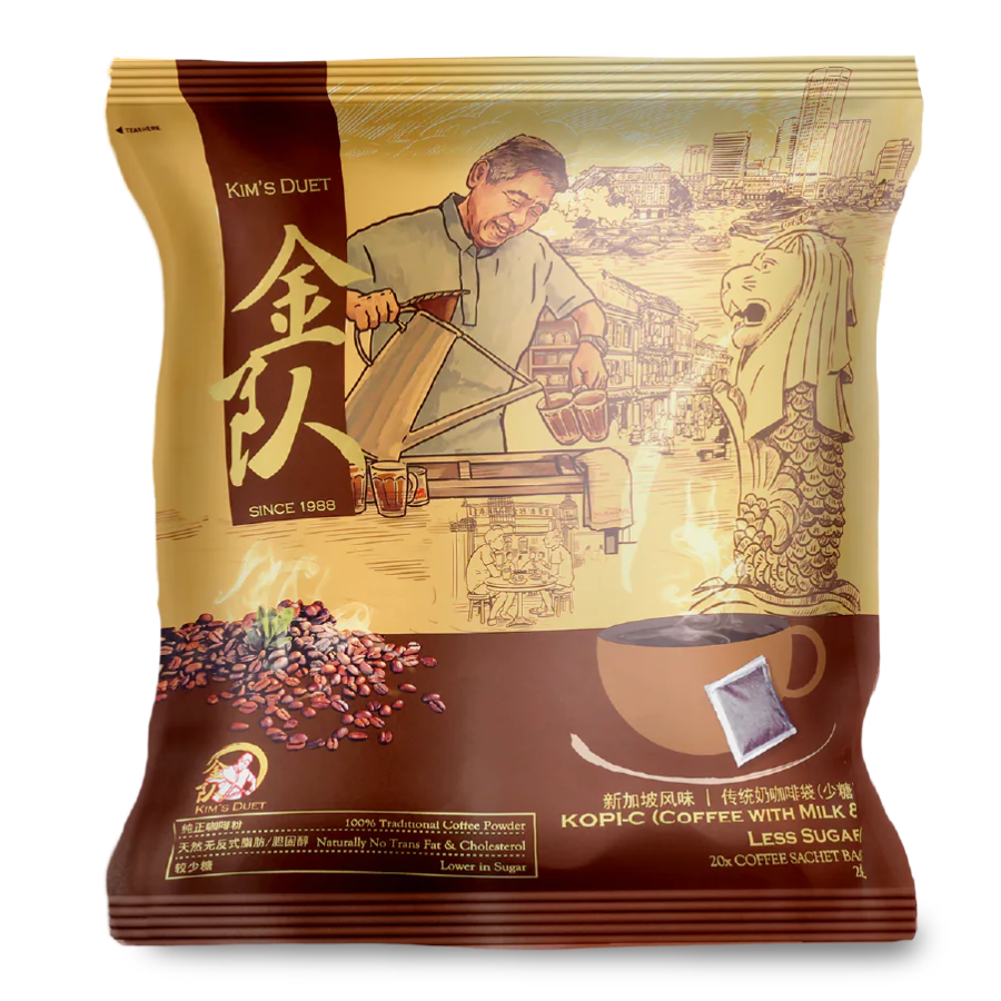 Kim's Duet Kopi-C (Coffee with Milk, Less Sugar) 20x27g – Just Go Shop