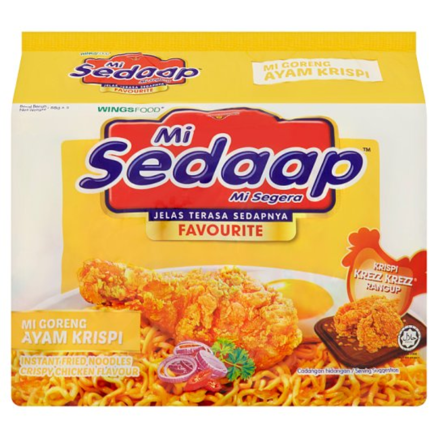 Mi Sedaap Goreng Ayam Krispi 5x88g Pack – Just Go Shop