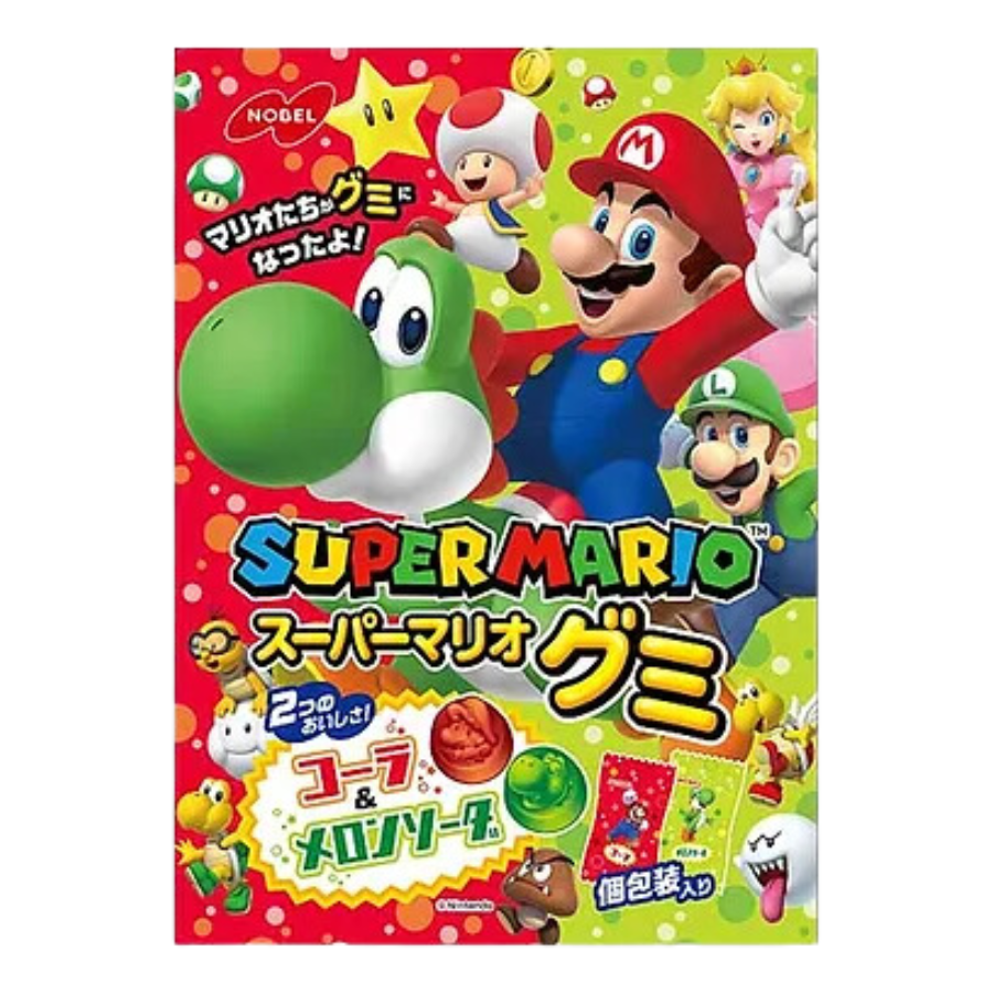Nobel Super Mario Gummy Cola & Melon Soda Flavour 85g – Just Go Shop