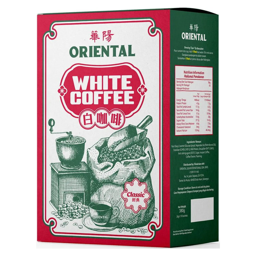 Oriental Kopi White Coffee Classic 10x38g – Just Go Shop