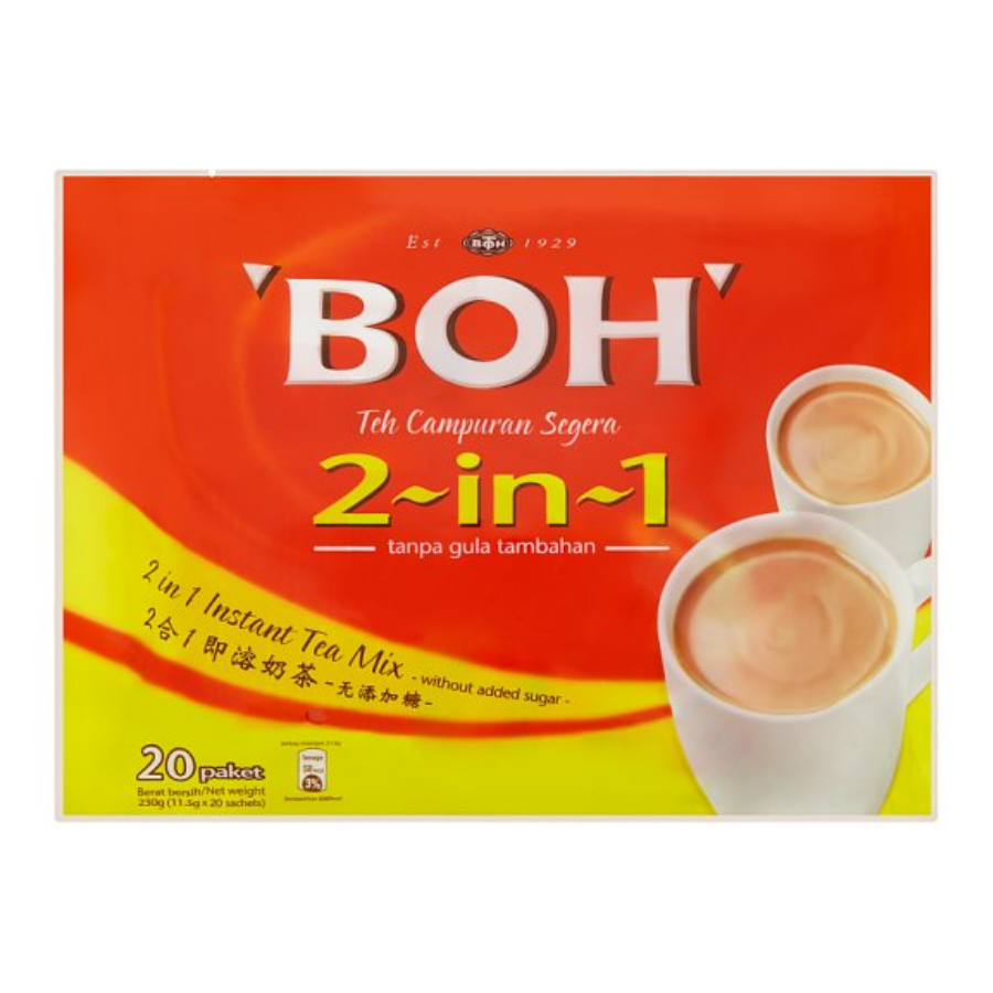 Boh 2-in-1 Tea Mix Original (No Added Sugar) 20x11.5g – Just Go Shop