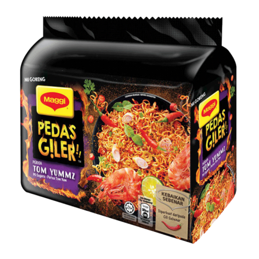 Maggi Pedas Giler Tom Yum 5x76g Pack – Just Go Shop